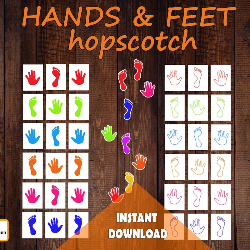 Hands and Feet Hopscotch - Etsy