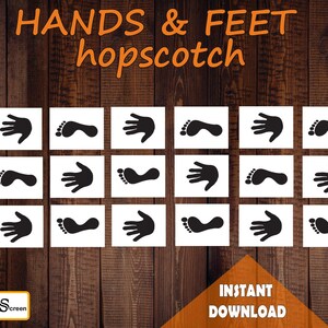HANDS AND FEET Sensory Path Hopscotch Game for Homeschooling and for ...