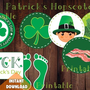 St. Patrick's Day Sensory Path - Green Clover Clipart - Printable Floor ...