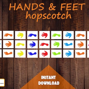 HAND & FOOT Hopscotch: Colorful Sensory Path for Home, Preschool ...