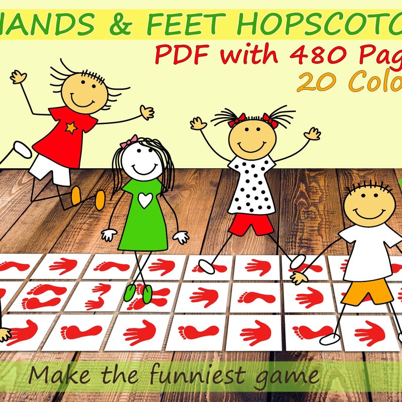 Hands and Feet Hopscotch - Etsy