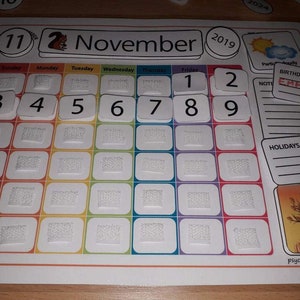 Perpetual Calendar: Montessori Learning, Weather & Seasons (PDF) - Etsy