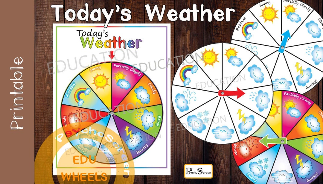 WEATHER WHEEL Today's Weather Weather Chart and Cards - Etsy