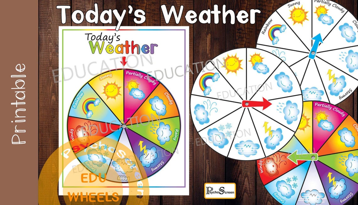 WEATHER WHEEL Today's Weather Weather Chart and Cards - Etsy