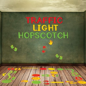 Traffic Light Hopscotch Floor Decals: Sensory Path (digital Download ...