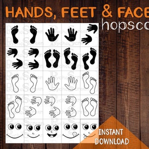 HANDS, FEET, and FACES Sensory Path: Hand and Foot Pics for Preschooler ...