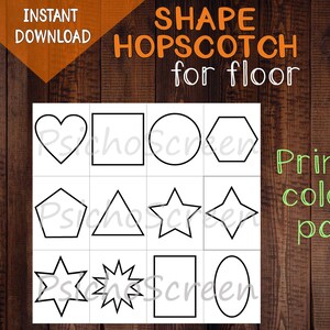 SHAPE Hopscotch, Sensory Path • Floor Decals for Preschool, School or ...