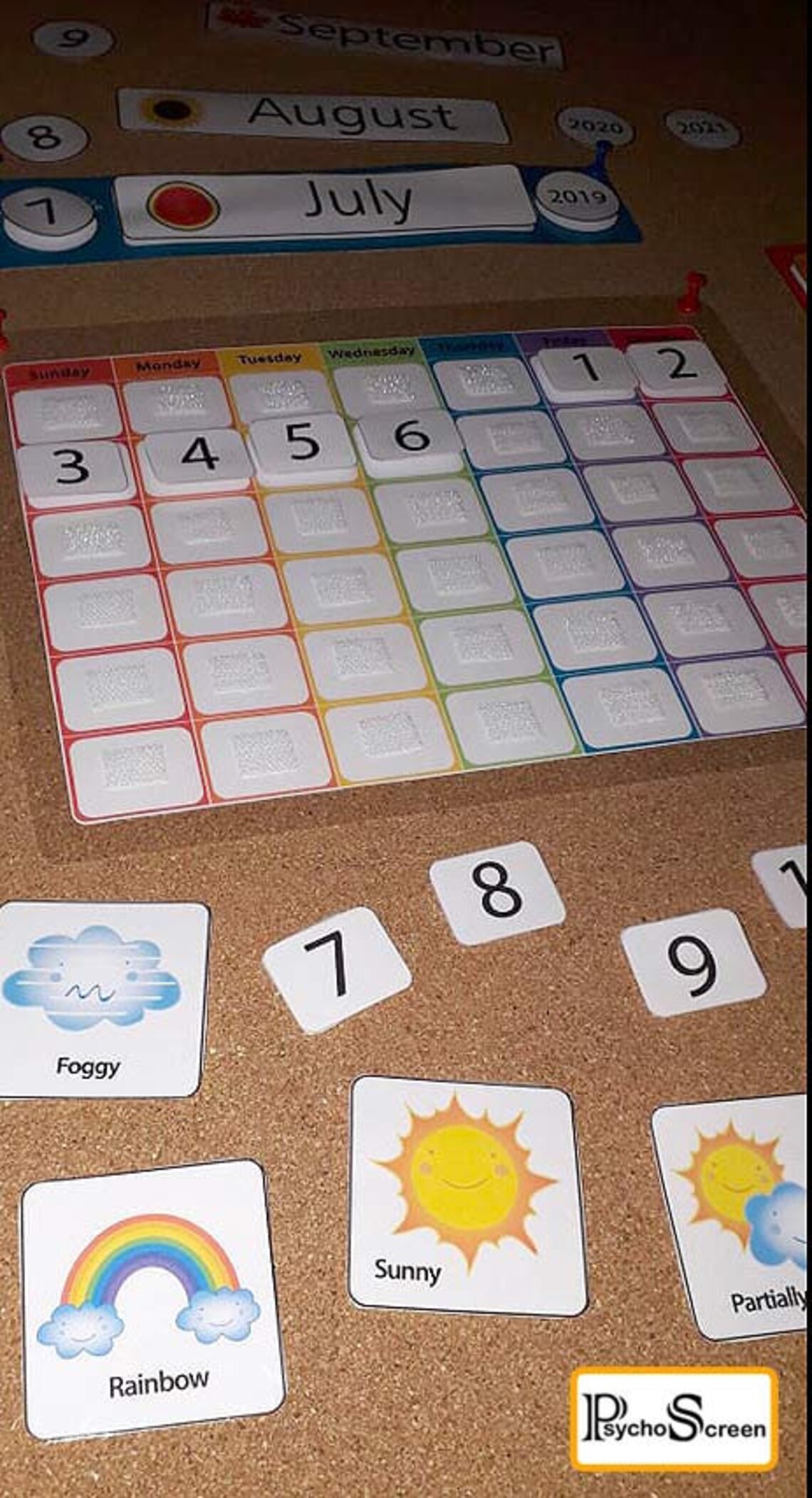 Smart board KIDS CALENDAR Month number Months Year | Etsy