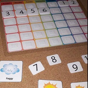 Smart Board KIDS CALENDAR Month Number Months Year - Etsy