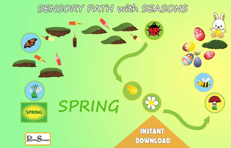 FOUR SEASONS in Sensory Path Winter Spring Summer Autumn | Etsy