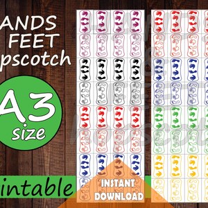 HANDS & FEET A3 Sensory Path: Colorful Hopscotch Set for Floor in ...