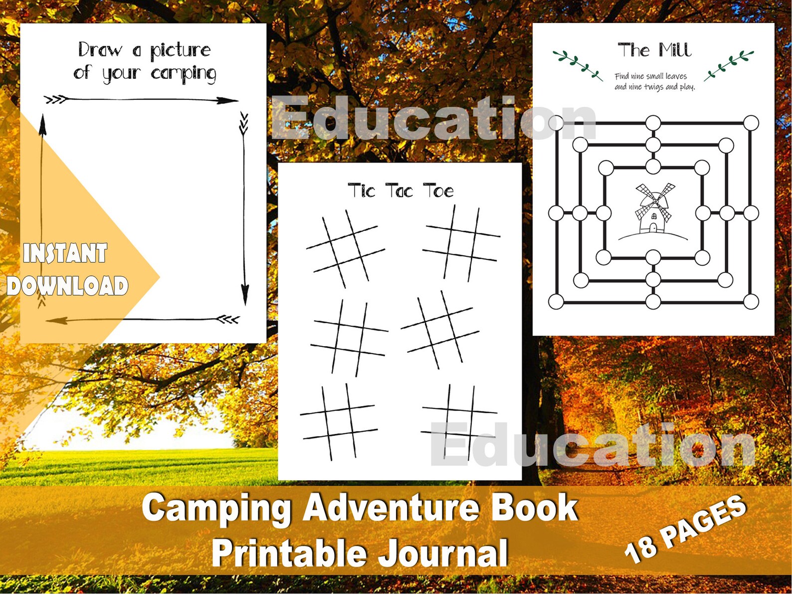 My Camping Adventure Book Activity Worksheets for Camp | Etsy