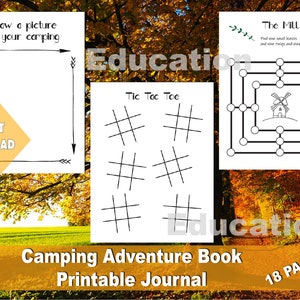 My Camping Adventure Book - Activity Worksheets for Camp - Kids Teepee ...