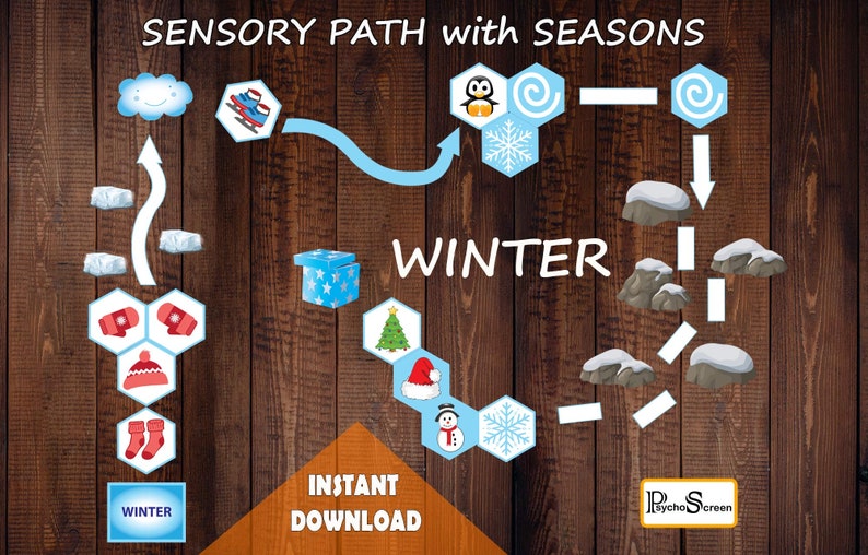 FOUR SEASONS in Sensory Path Winter Spring Summer Autumn | Etsy