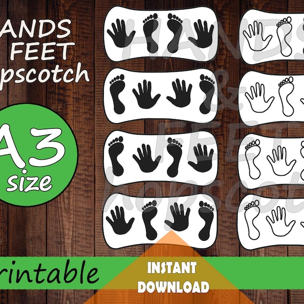 Hands and Feet Hopscotch - Etsy