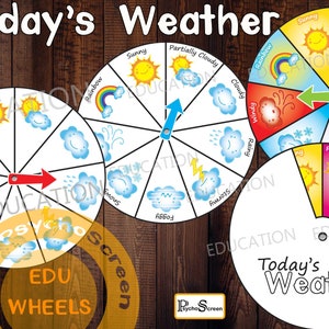 WEATHER WHEEL Today's Weather Weather Chart and Cards - Etsy