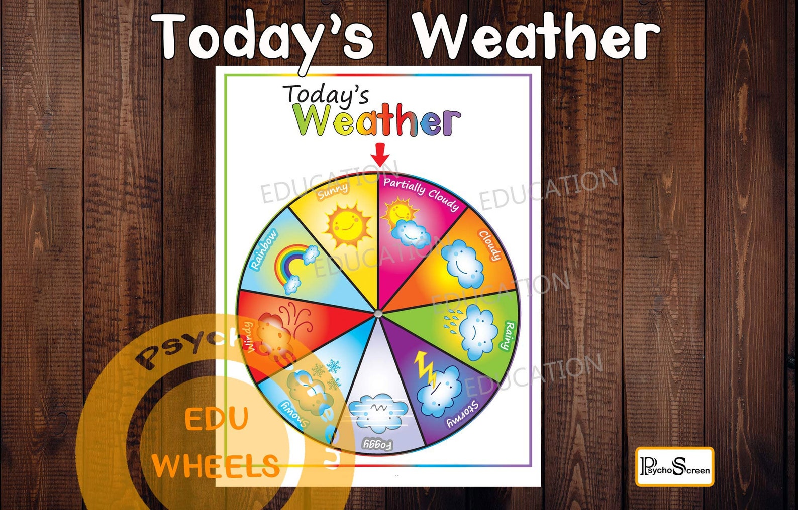 WEATHER WHEEL Today's Weather Weather Chart and Cards - Etsy
