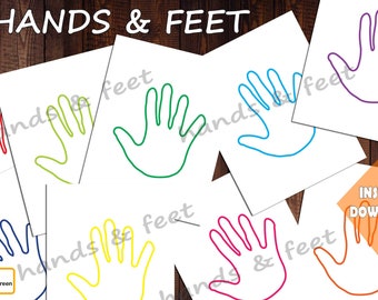 Printable Hopscotch Hands And Feet Game Kids Learning, 49% OFF