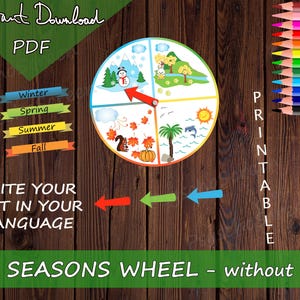 Four Seasons Wheel Chart: Printable Montessori Homeschool Tool (PDF) - Etsy