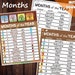 BROWN Months of the Year Posters and Worksheets Perpetual Kids Calendar ...