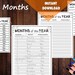 BROWN Months of the Year Posters and Worksheets Perpetual Kids Calendar ...