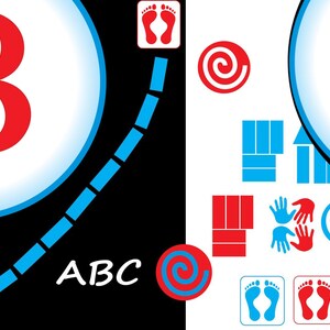 ABC Print UPPERCASE and Lowercase HOPSCOTCH Sensory Path for Floor ...