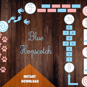 PINK & BLUE Sensory Path for Floor Printable Floor Decals for - Etsy