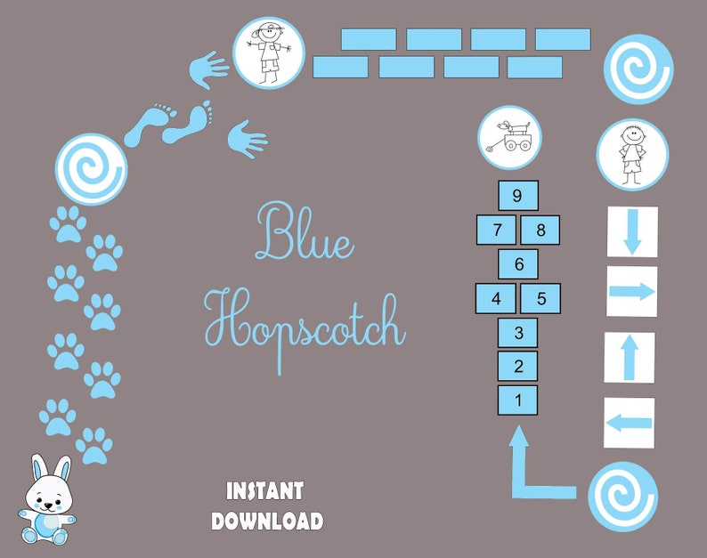 PINK & BLUE Sensory Path for Floor Printable Floor Decals for - Etsy