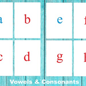 LETTERS, English Alphabet, Printable Flash Cards, Montessori Materials ...