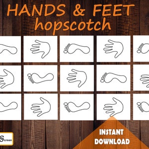 Hands & Feet Hopscotch Game: Boost Kids' Movement and Fun - Etsy