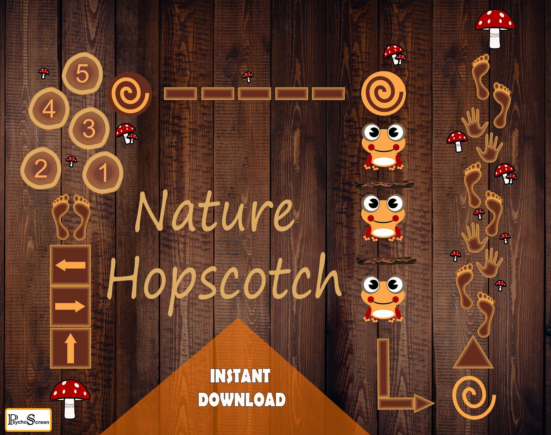 Nature Sensory Path Bundle: Autumn Leaves, Frogs, Flowers (digital ...