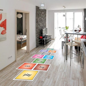 EDITABLE Hopscotch: Sensory Path With WORDS & NUMBERS, Printable Floor ...