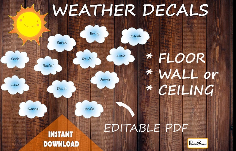 Weather Hopscotch Clipart Sensory Path Set for Floor - Etsy