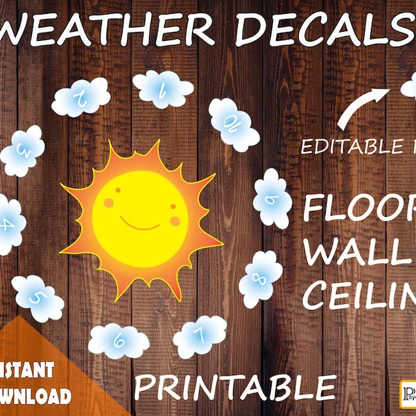 Classroom Floor Decals Printable - Etsy