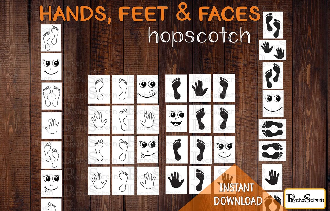 HANDS, FEET, and FACES Sensory Path: Hand and Foot Pics for Preschooler ...