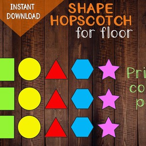 SHAPE Hopscotch, Sensory Path • Floor Decals for Preschool, School or ...
