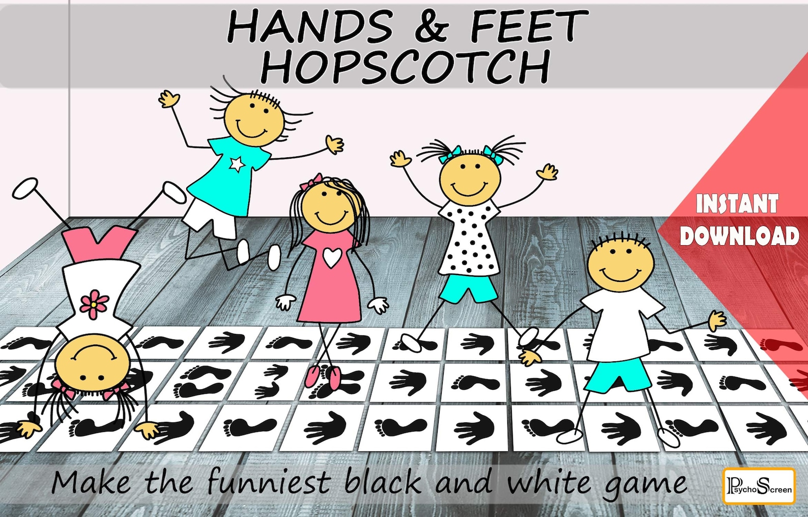 Hands & Feet Hopscotch: Kids Activity Game (digital Download) - Etsy