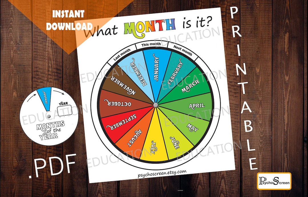 WHEEL OF TIME - Make a Spiner for Months Learning or Fix It on Busy ...