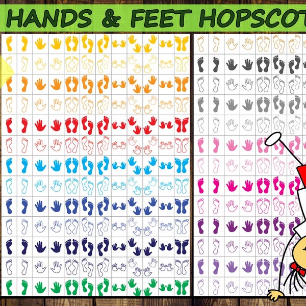 Hands and Feet Hopscotch - Etsy