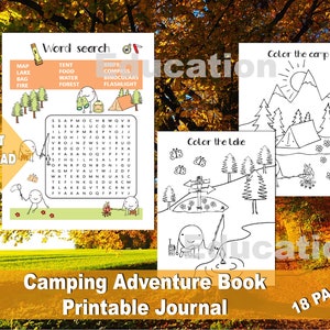 My Camping Adventure Book - Activity Worksheets for Camp - Kids Teepee ...