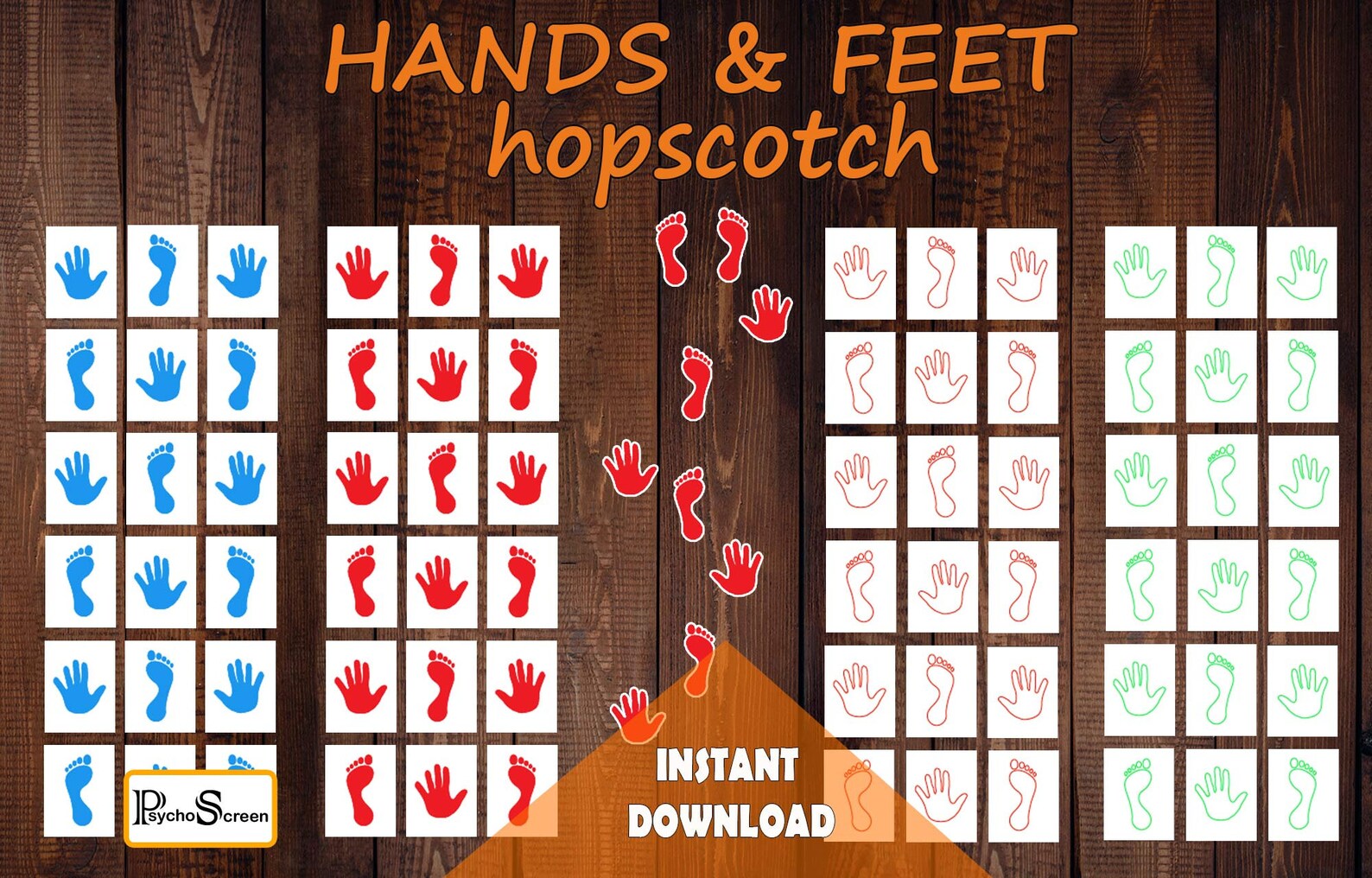 HAND & FOOT Hopscotch Colorful Sensory Path for Home - Etsy