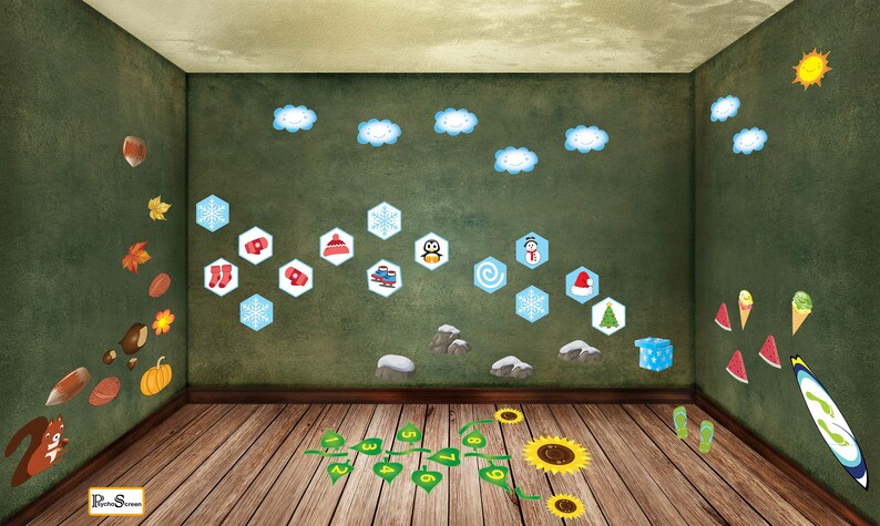 FOUR SEASONS in Sensory Path Winter Spring Summer Autumn | Etsy