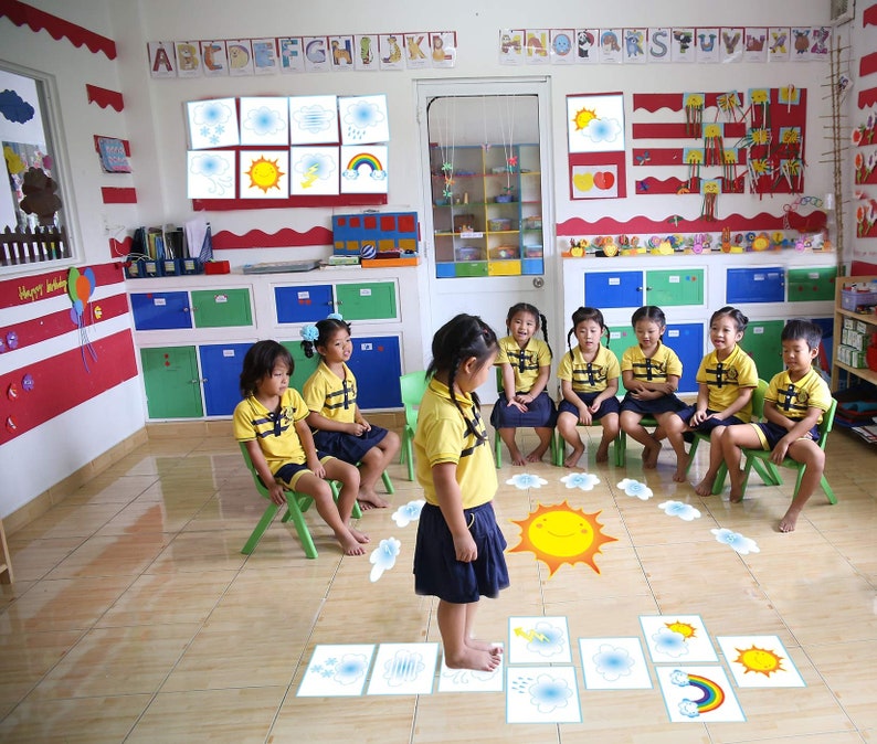 Weather Hopscotch Clipart Sensory Path Set for Floor - Etsy