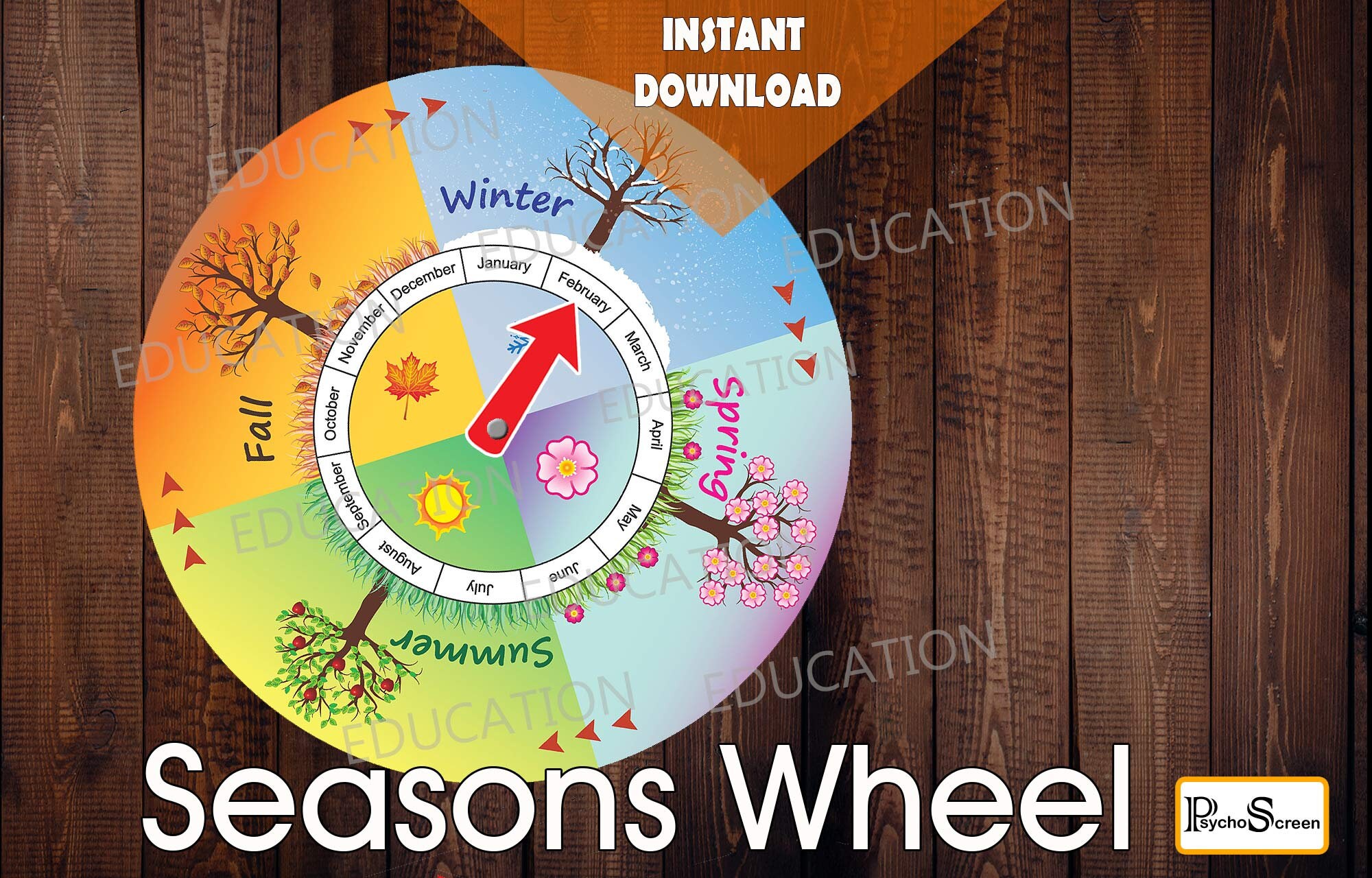 Seasons Wheel Calendar: Montessori Homeschool Printable (PDF) - Etsy