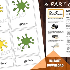 COLOR Unit Study MEGA Colors Bundle Set Printable Matching Game and 3 ...