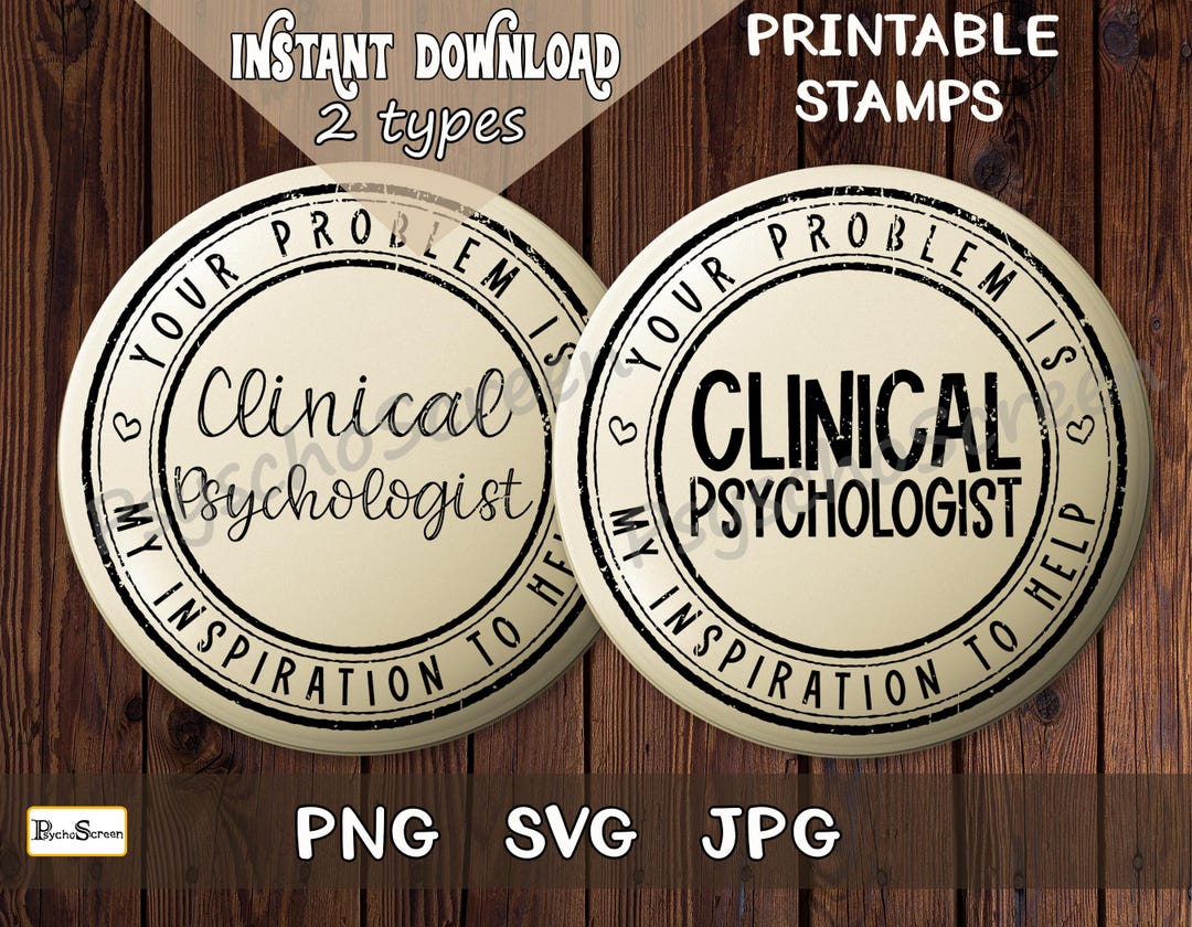Printable Sticker Clinical Psychologist Sign: Office Decor Print ...
