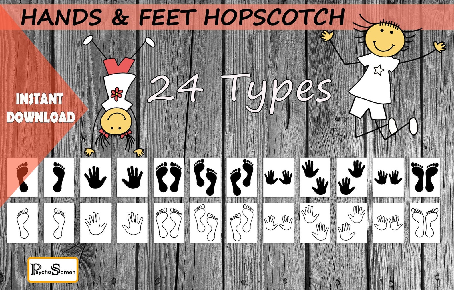 Hands & Feet Hopscotch: Kids Activity Game (digital Download) - Etsy