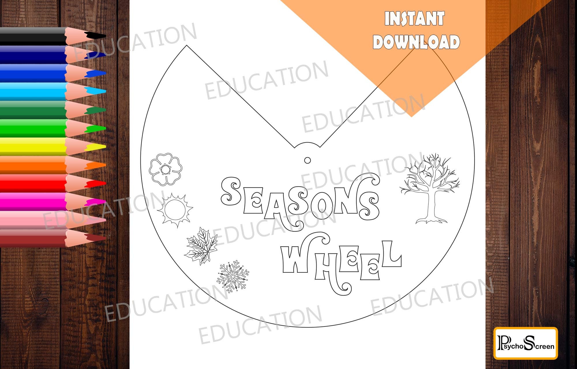 Seasons Wheel Calendar: Montessori Homeschool Printable (PDF) - Etsy