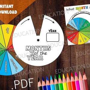 WHEEL OF TIME - Make a Spiner for Months Learning or Fix It on Busy ...