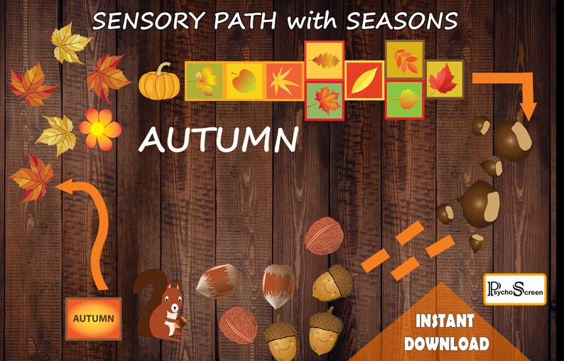 FOUR SEASONS in Sensory Path Winter Spring Summer Autumn | Etsy